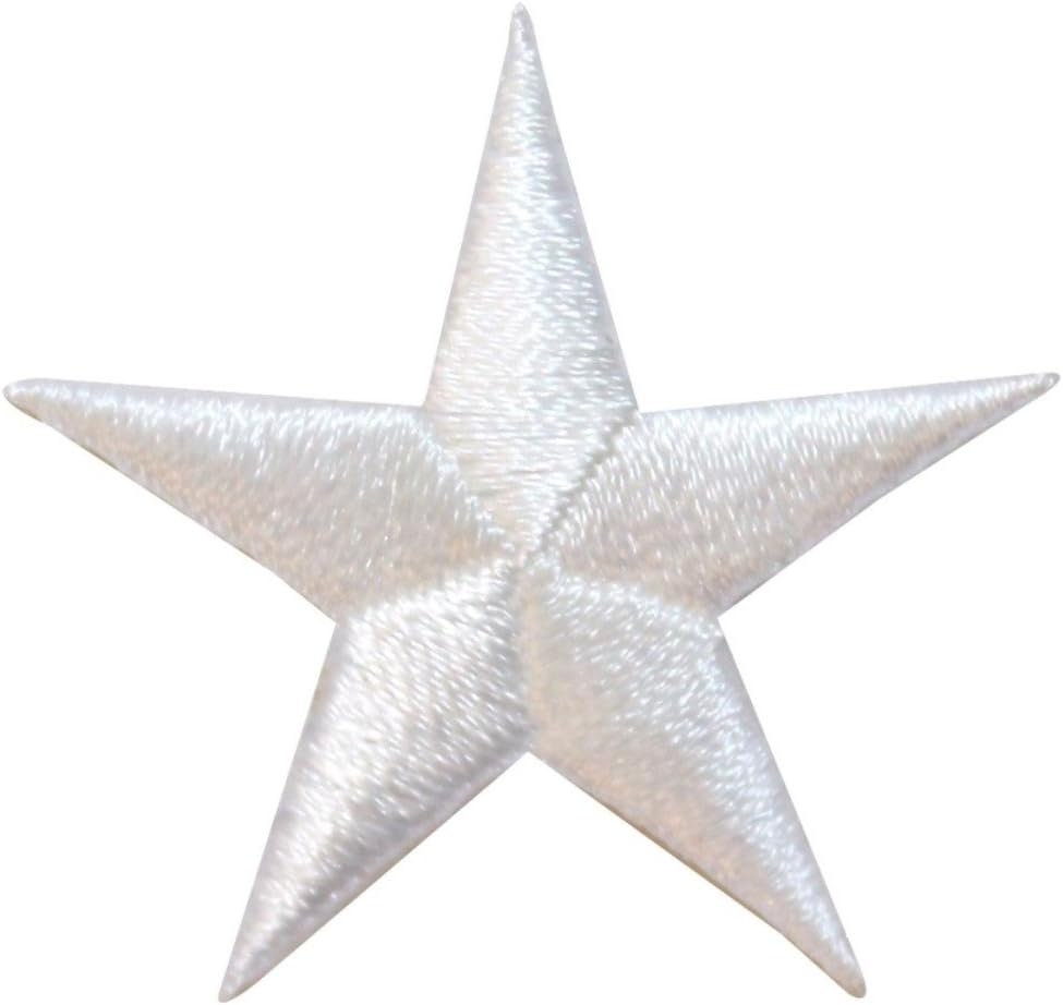 Amazon.com: ID 3464A White Star Patch Night Sky Symbol Craft ...