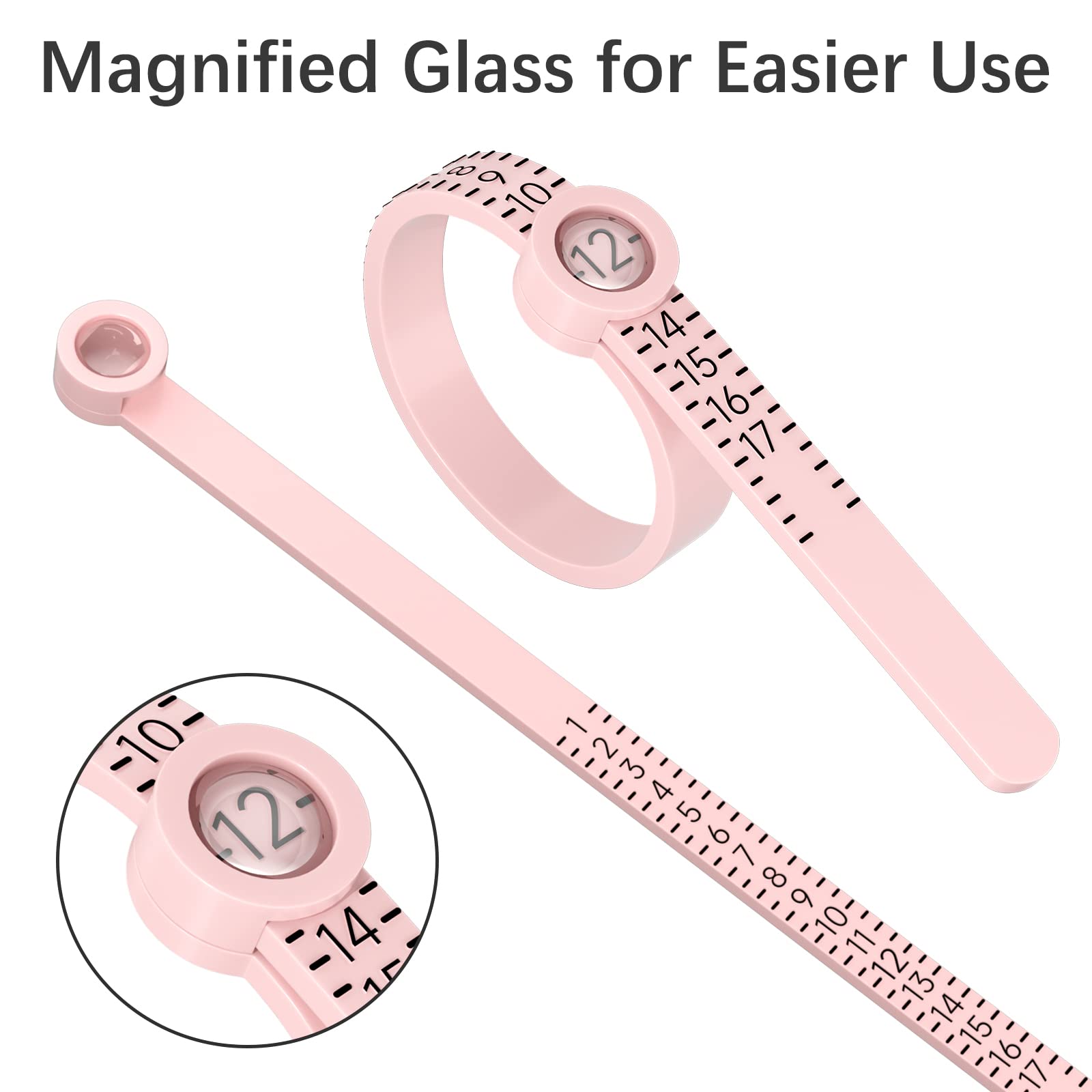Snapklik.com : REIDEA Ring Sizer Measuring Tool Premium Magnified Glass ...
