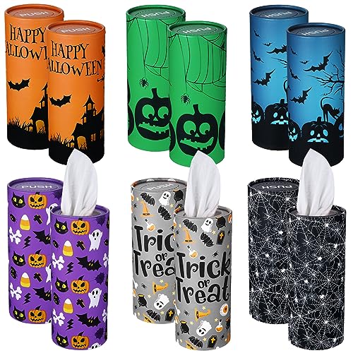 Outus 12 Pack Halloween Car Tissues Boxes Trick or Treat Car Tissues ...