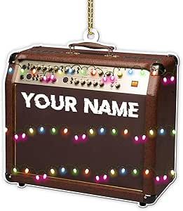 Amazon.com: Personalized Guitar Amplifier Microphone Shape Ornament ...