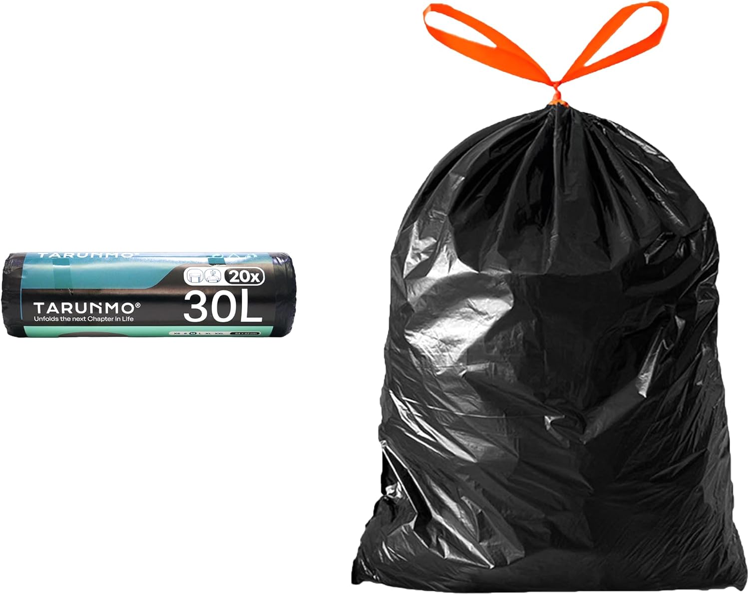 Amazon.com: TARUNMO Kitchen Trash Bags8 Gallon,Black Kitchen Garbage ...