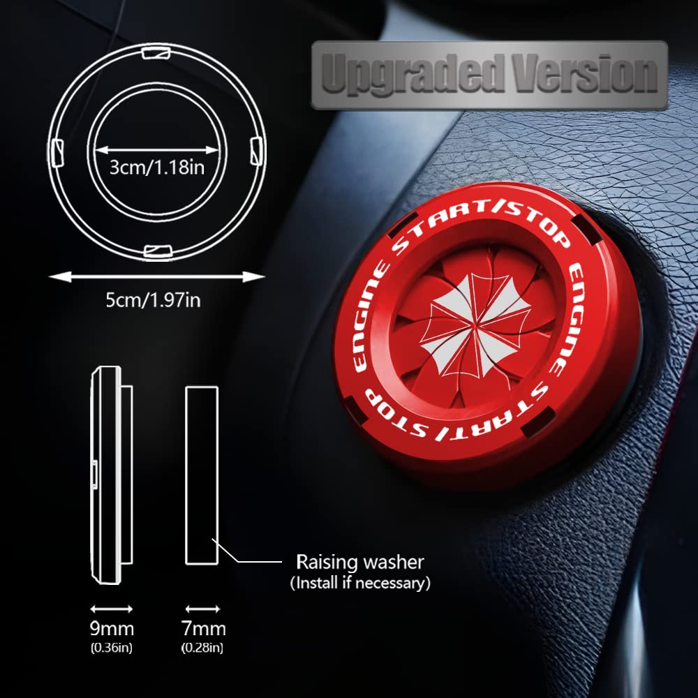 Snapklik.com : Rotary Push Start Button Cover, Umbrella Car Accessories ...