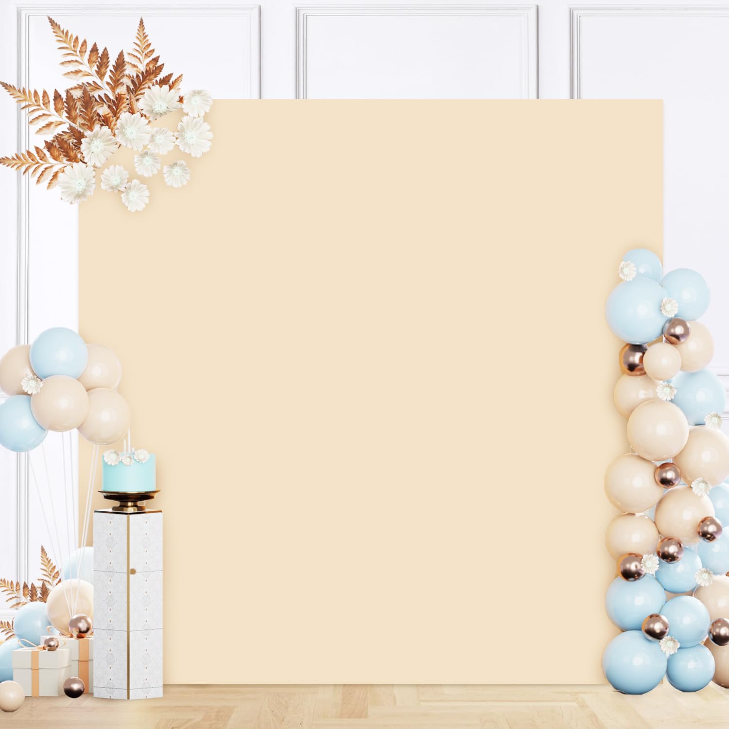 Amazon.com: MODFUNS Wedding Arch Cover Beige Arch Covers 6.6x6.6ft ...