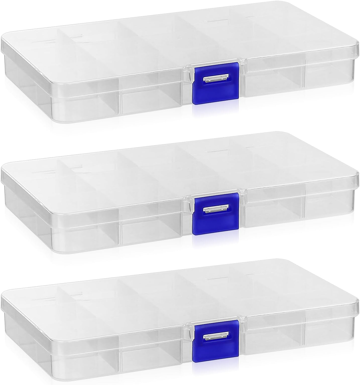 Rayher 3902300 Multi-Sortierbox, 14 Fächer mit Klappdeckeln, 24 x 11 x ...