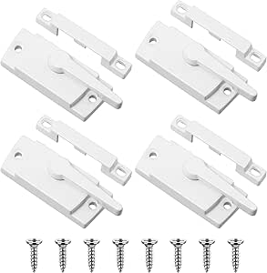 4 Pack Window Locks, Window Sash Lock for Single-Hung and Double-Hung ...