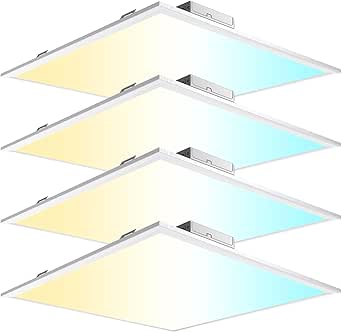 AIKVSXER 40W 2x2 Led Flat Panel Light - 4 Pack 4400LM Color Switchable ...