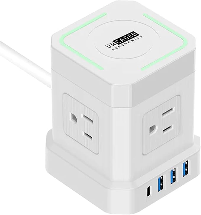 Amazon.com: Uncaged Ergonomics Wireless Cube Charger & Power Strip with ...