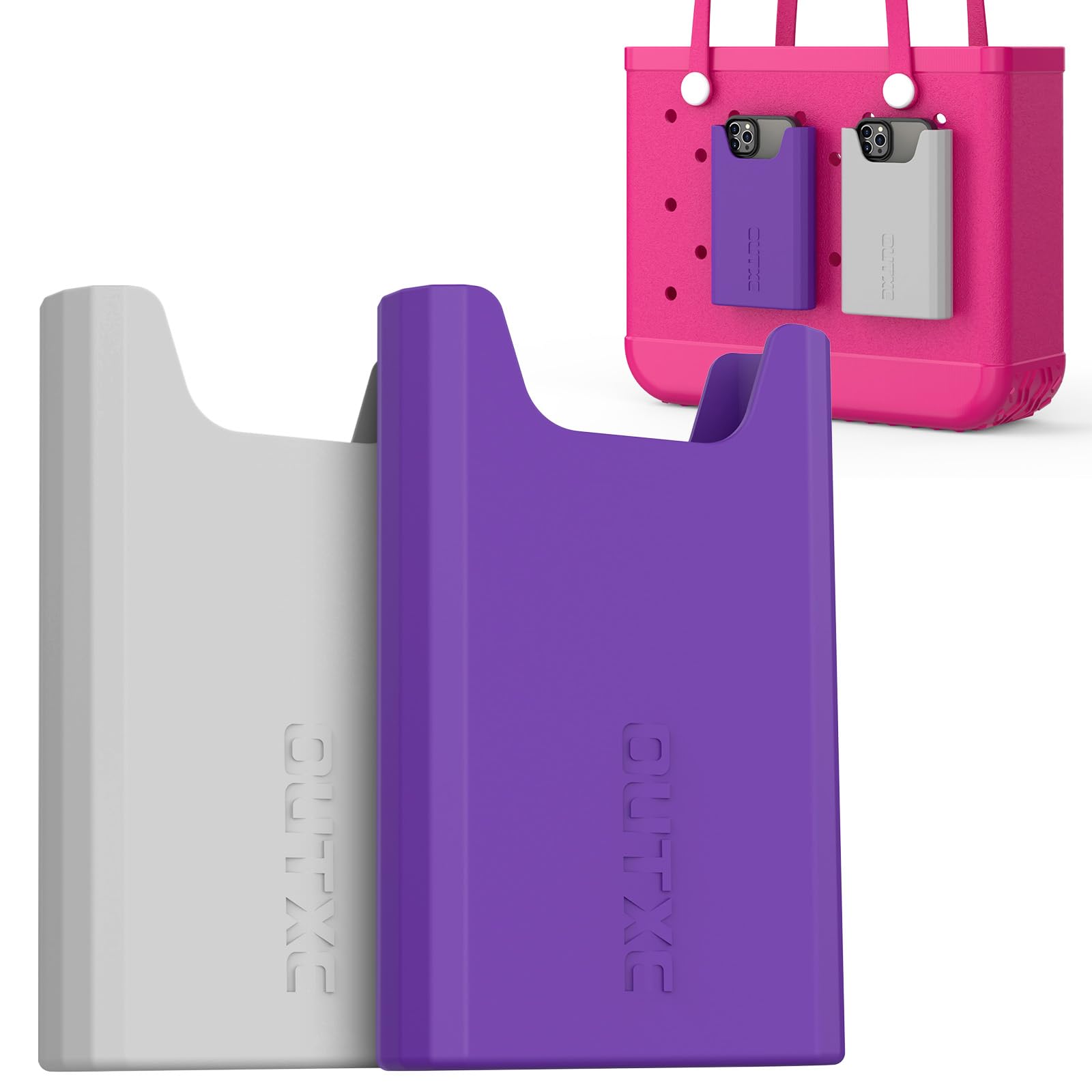Amazon.com: OUTXE 2 Pack Silicone Phone Holder for Bogg Bag, Phone Case ...