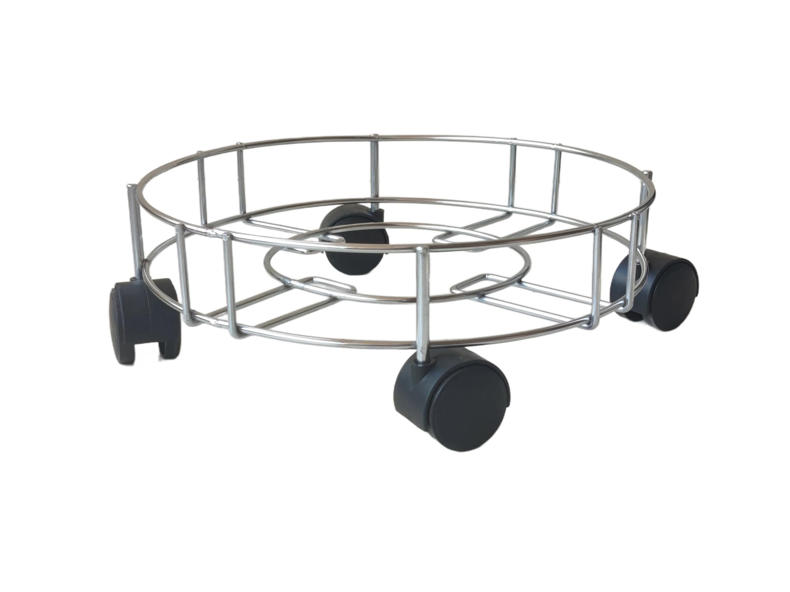 NAVRANG Gas Stand Gas Cylinder Trolley (Stand Round) (Steel Gas Trolly ...