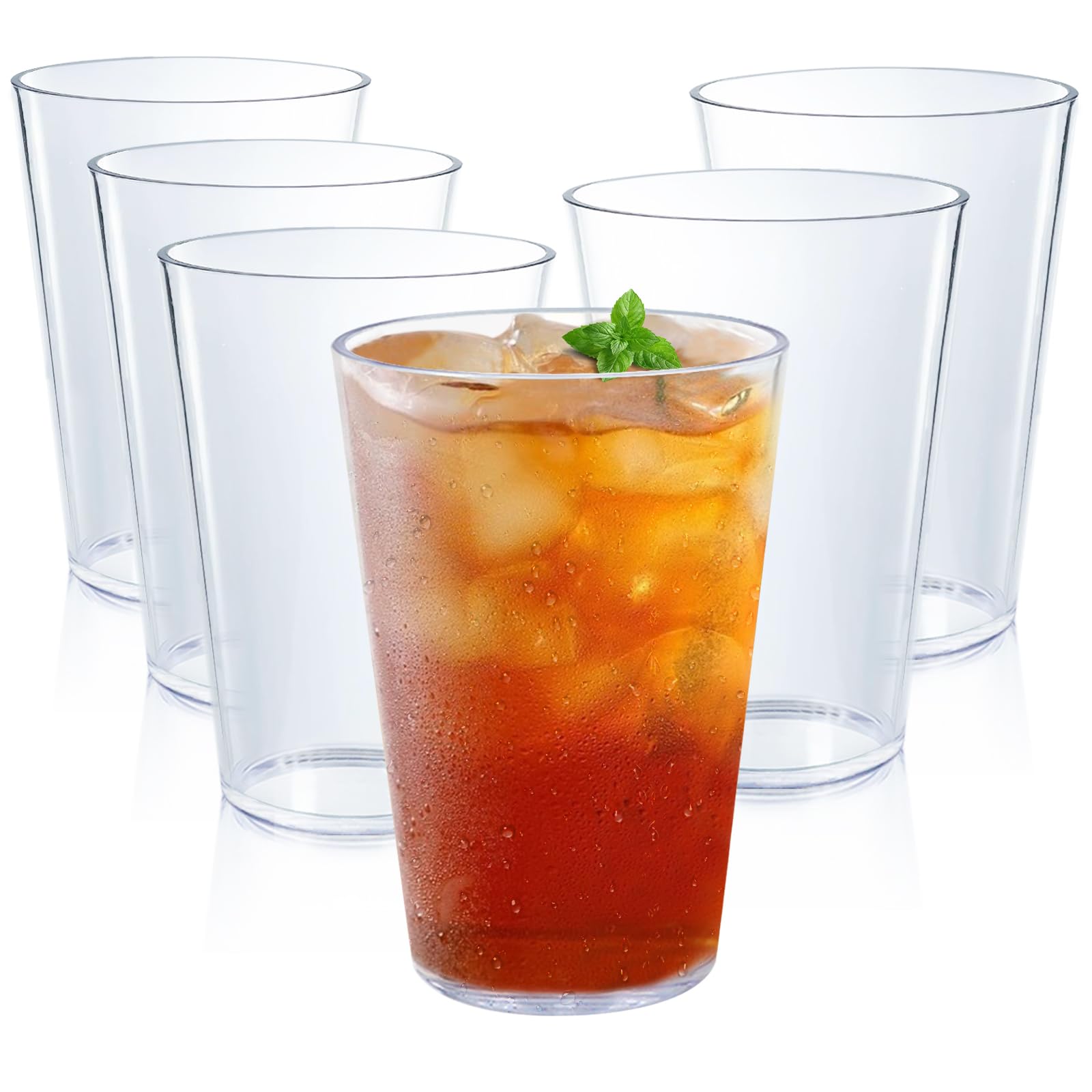 Amazon.com | HIGIINC 32 OZ Large Plastic Cups Reusable，Shatterproof ...