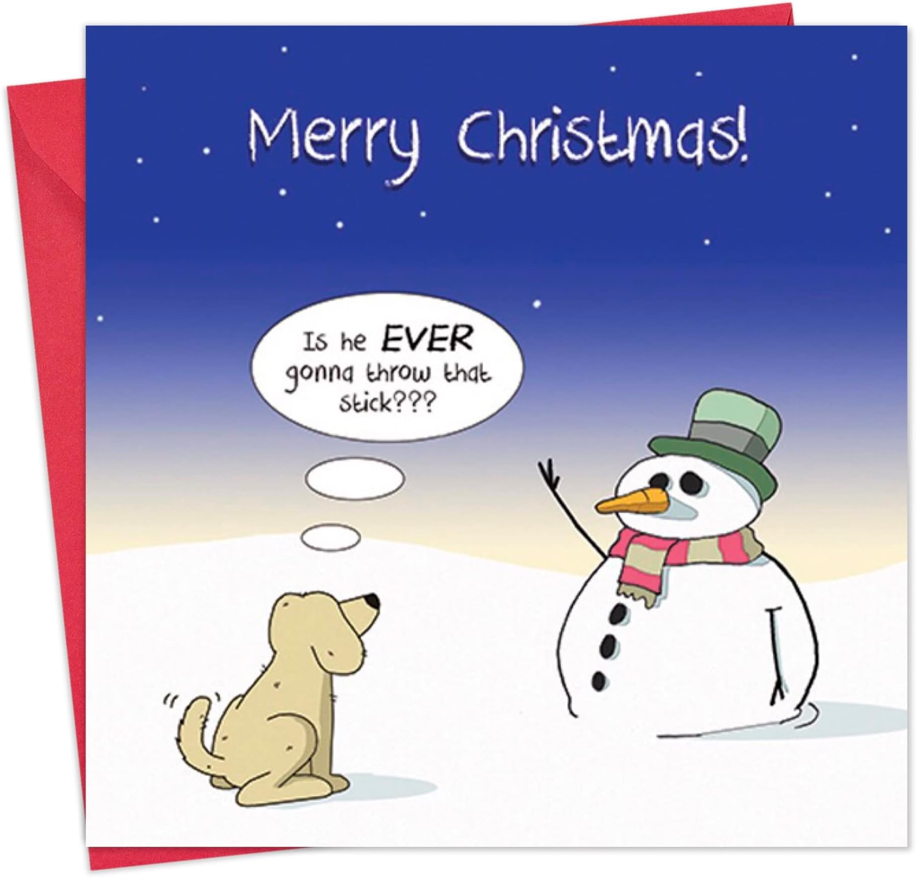 Cute Hugs Christmas Card - Funny Christmas Card - Humour Xmas Card ...