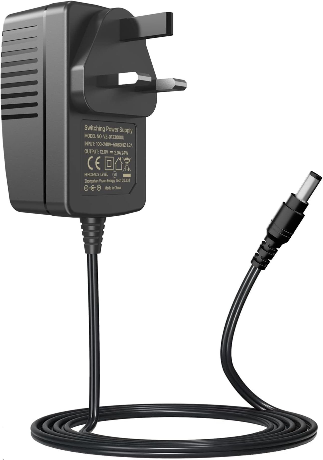 12V 2A 4mm x 1.7mm AC-DC Switching Adaptor Power Supply Charger UK Plug ...