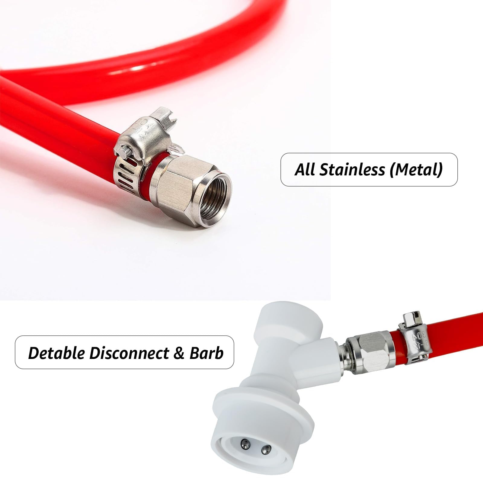 Snapklik.com : FERRODAY 5.1ft Ball Lock Gas Line Assembly W/SS ...