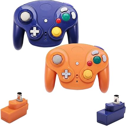 Amazon.com: VTone Wireless Game Cube Controller, 2 Pieces 2.4G Wireless Classic Gamepad with ...