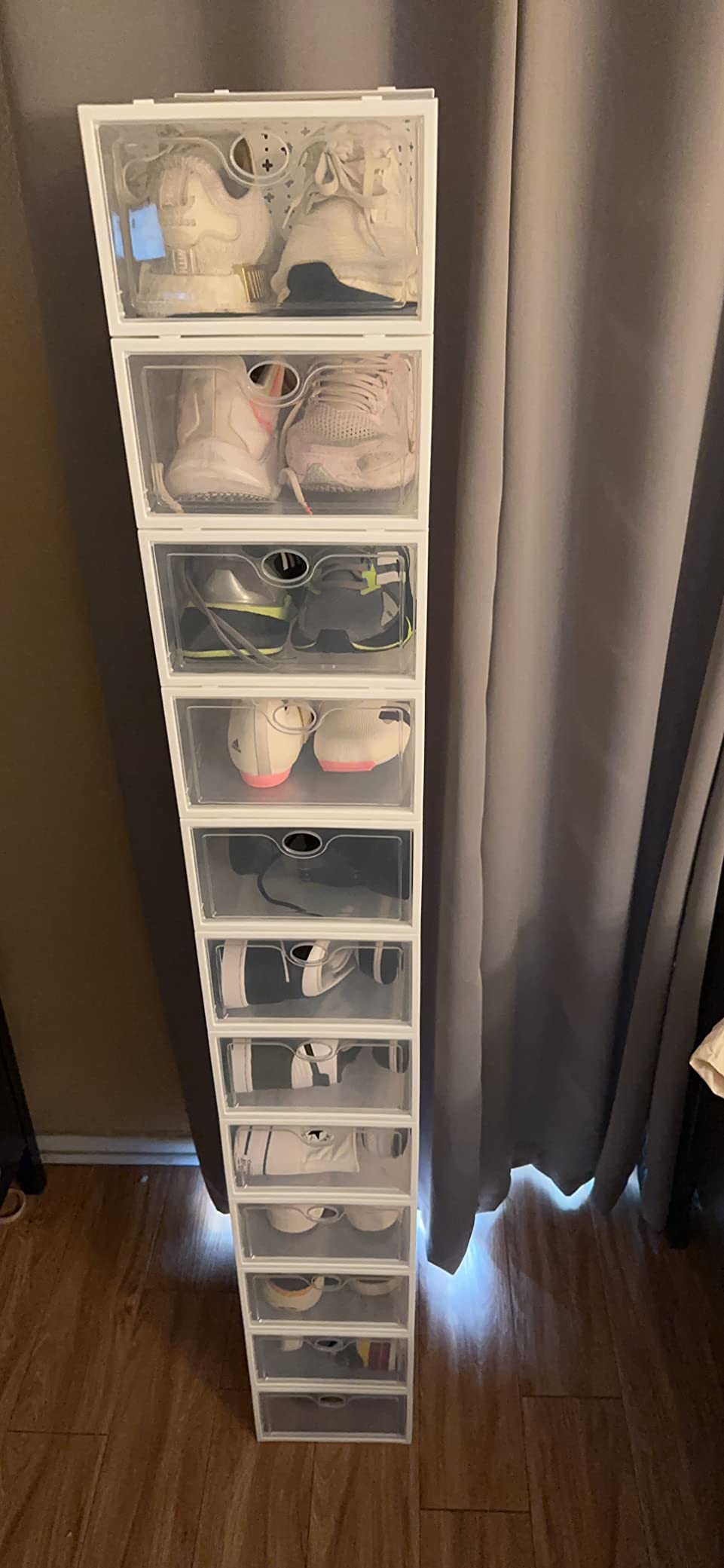 $8/mo - Finance Pinkpum Shoe Storage Boxes 12 Pack,Shoe Storage ...