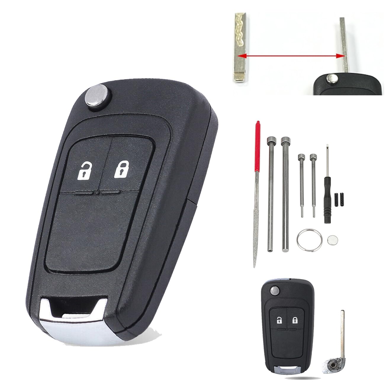 2 Buttons Car Key Fob Shell Vauxhall Astra J Case For Insignia Key ...