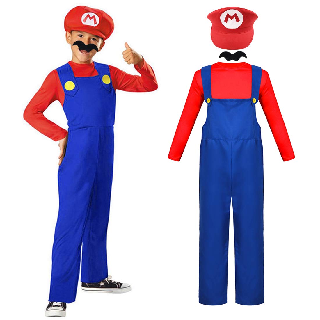 Buy ZSWQ Super Mario Classic Mario Fancy Dress Costume Super Mario cap ...