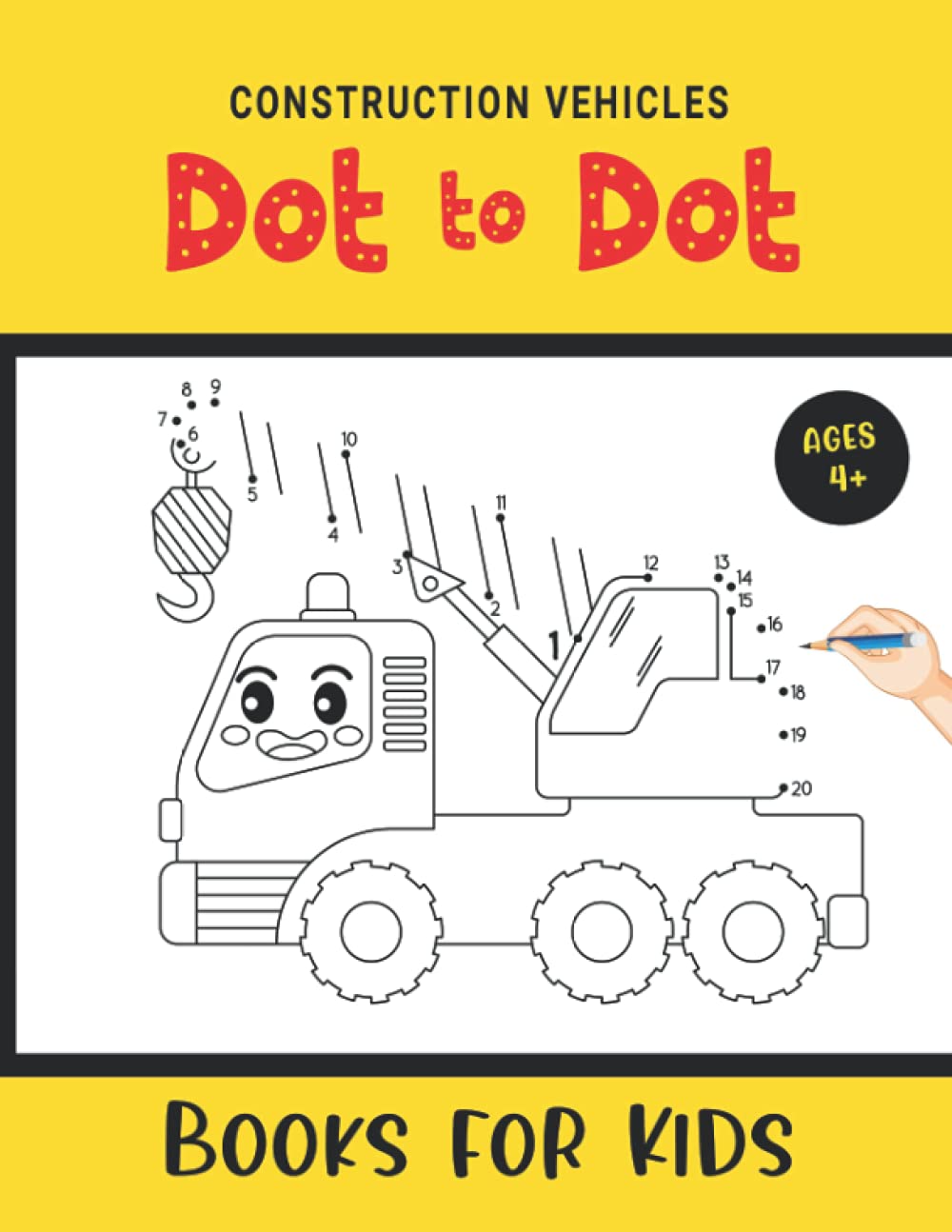 Buy Construction Vehicles Dot To Dot Books For Kids Ages 4+: Easy Kids ...