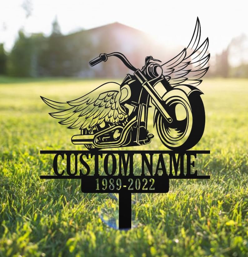 Amazon.com: Personalized Memorial Plaques for Outdoors Biker Rider ...