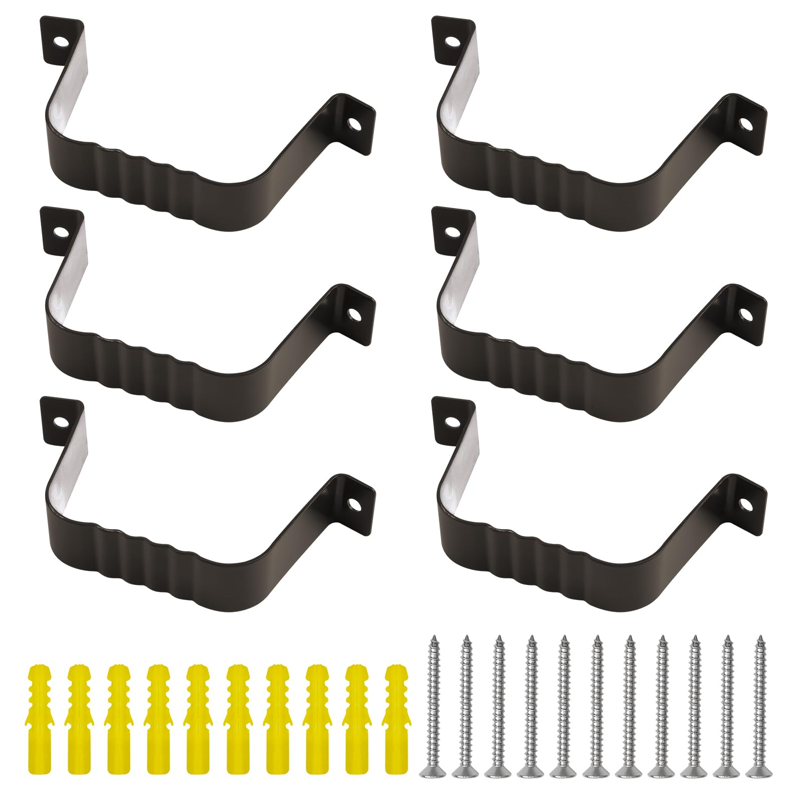 UFURMATE Downspout Straps, 6 Pcs Aluminium Alloy Downspout Gutter ...