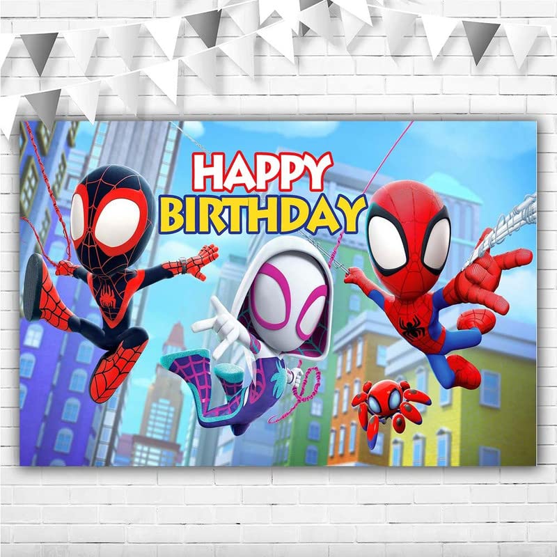 Buy youran Spidey and His Amazing Friends Backdrop for Birthday Party ...
