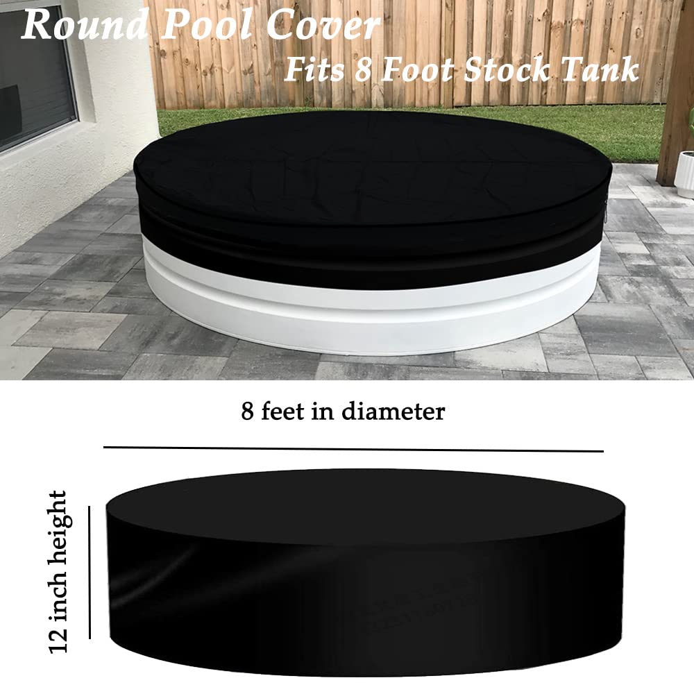 Snapklik.com : 8ft Steel Round Stock Tank Pool Cover