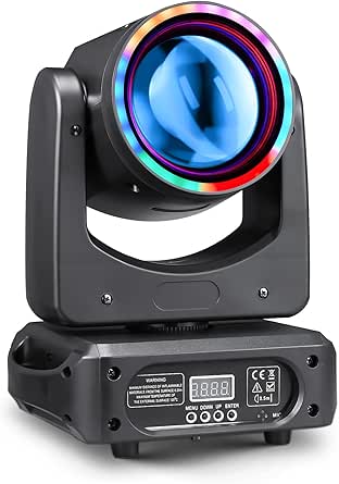 Amazon.com: Moving Head DJ Light 100W LED Stage Lights Beam Halo DJ ...