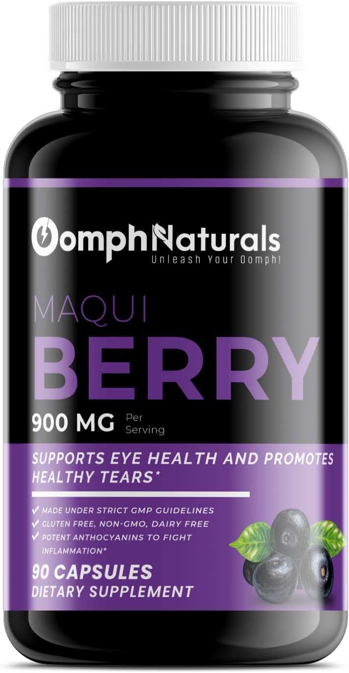 Amazon.com: Oomph Naturals Maqui Berry, 900mg Aristotelia Chilensis ...