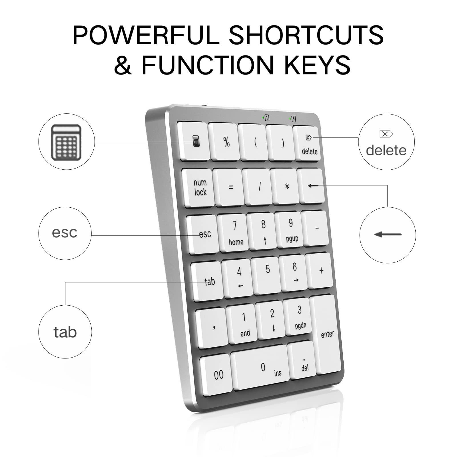 Bluetooth Keyboard PINKCAT Wireless Keyboard, Rechargeable , Slim ...