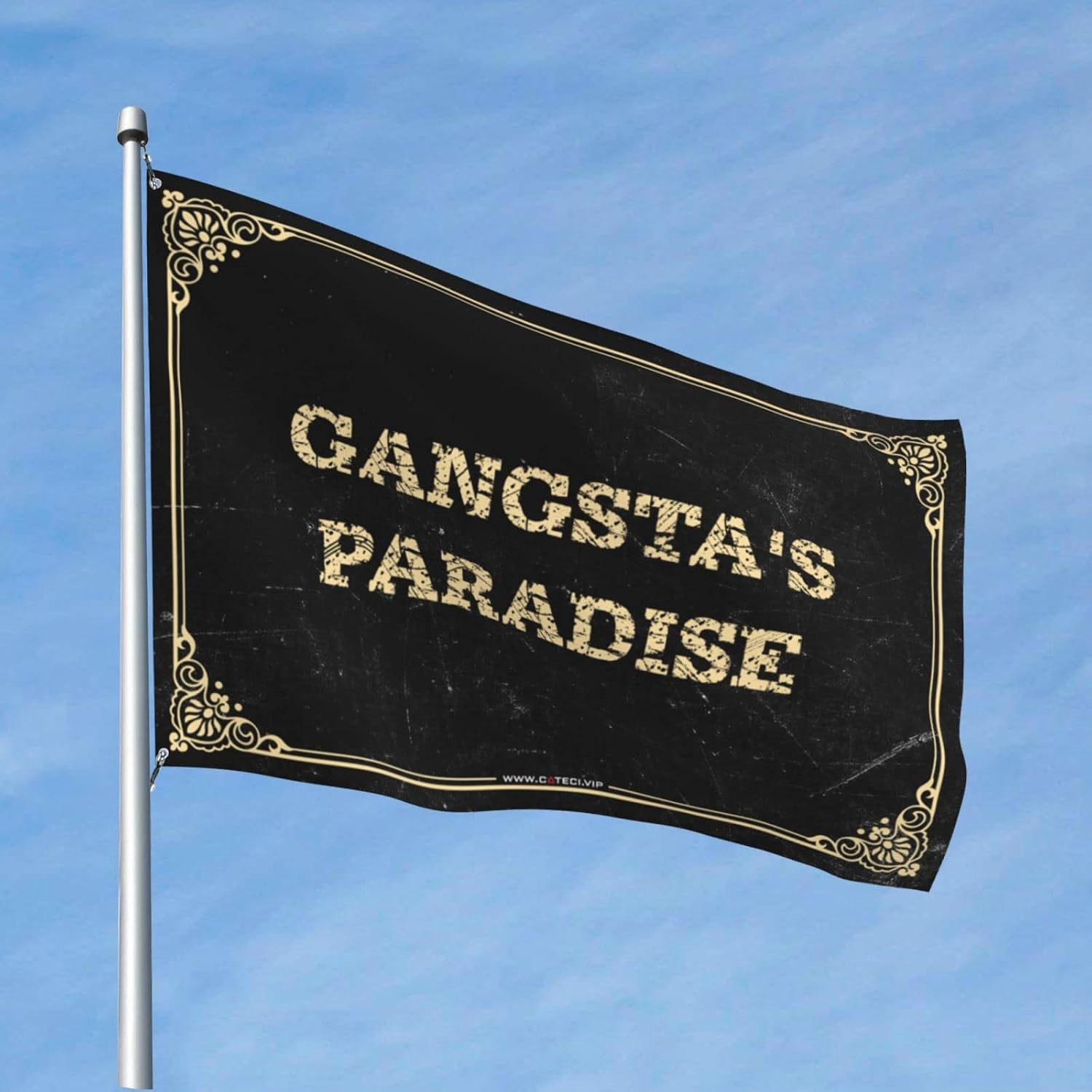 Amazon.com : Flags For Room Funny Gangsta'S Paradise Flag Flags For ...
