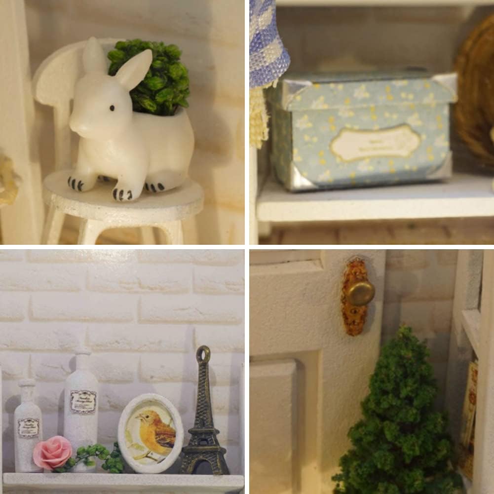 DIY Photo Frame Model Kit 3D Wooden Miniature Doll House Assembling Toy ...