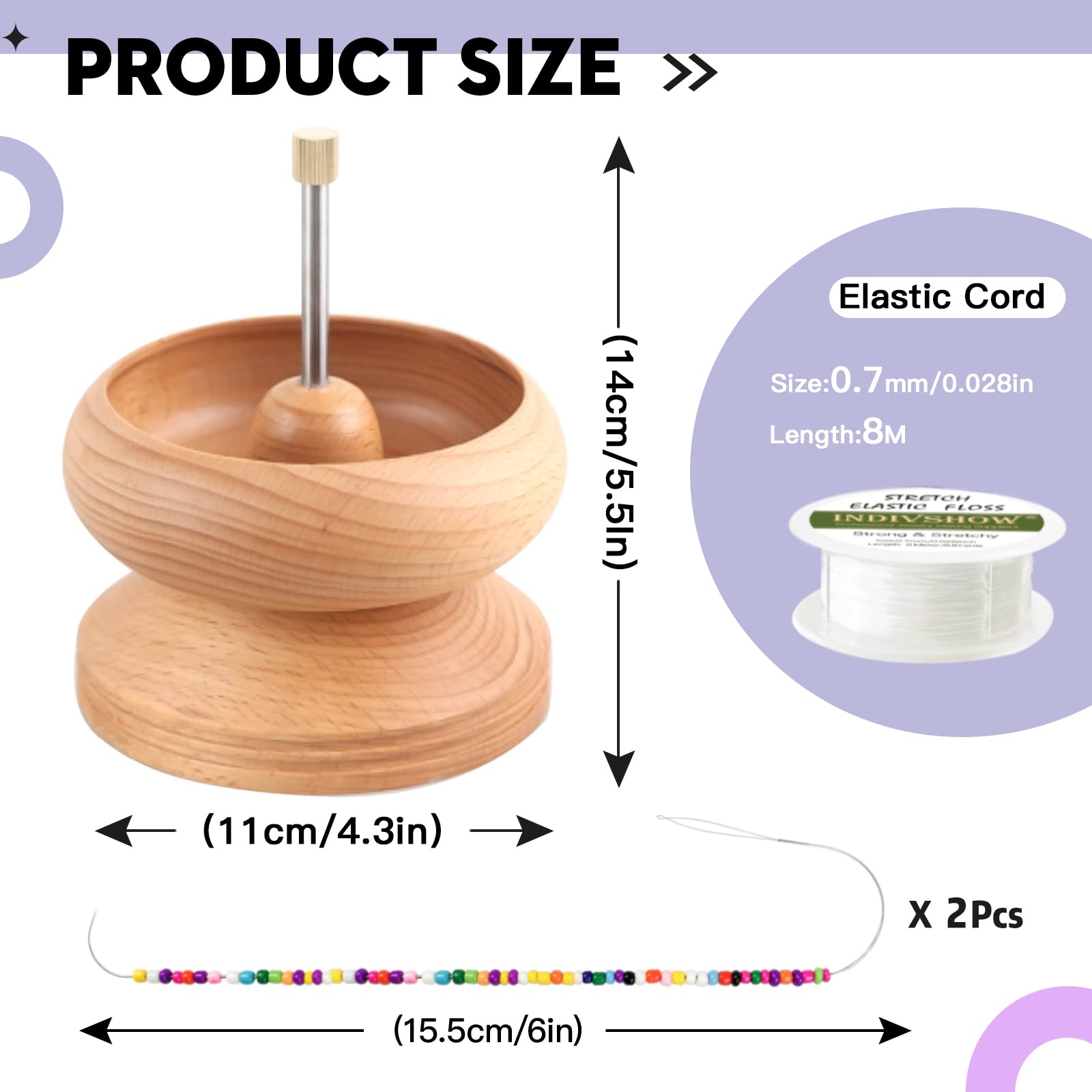INDIVSHOW Clay Bead Spinner,Rotating Bead Bowl for Making Jewelry ...