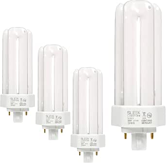 SLEEKLIGHTING 26 Watt T4 Tri Tube CFL 4 Pin GX24Q-3 Base Light Bulb ...