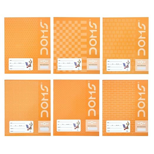 DOMS Brown Cover Notebook | Plain | 57GSM | 76 Pages | 19 x 15.5 cm ...