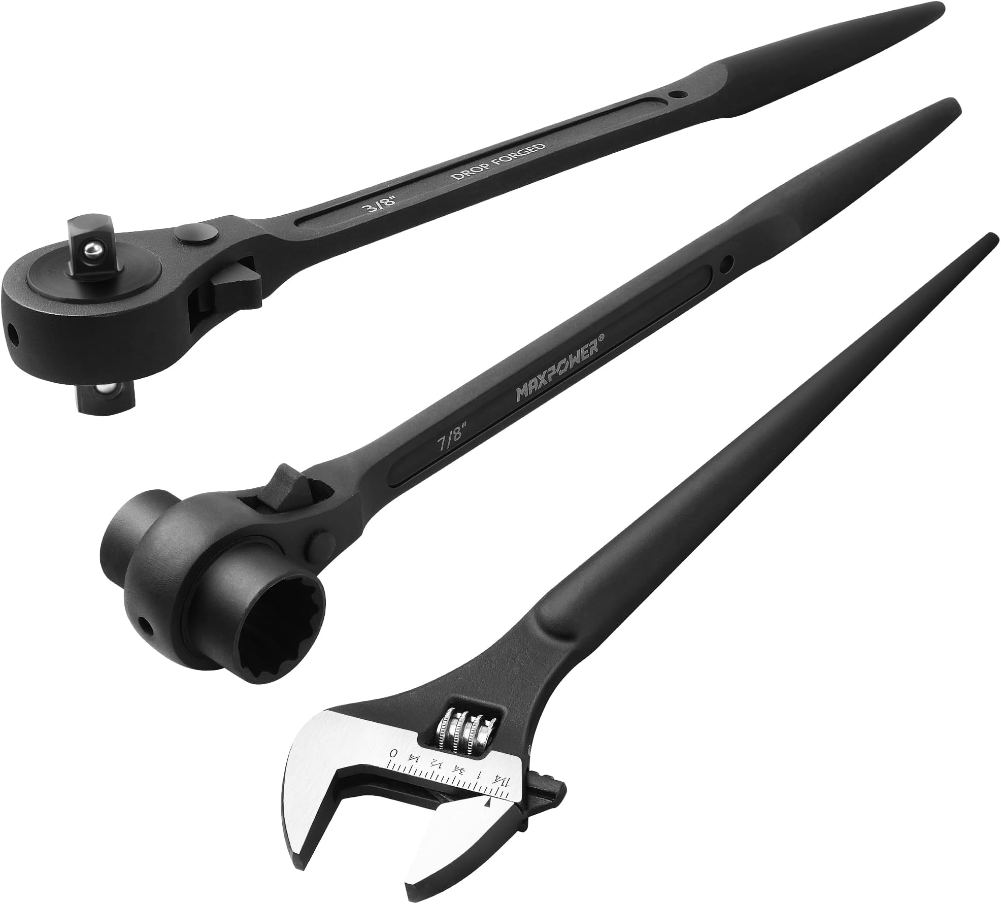 Cal Hawk Tools BSPRH46C 1/2" & 3/4" Drive Dual Head Spud Ratchet Wrench ...