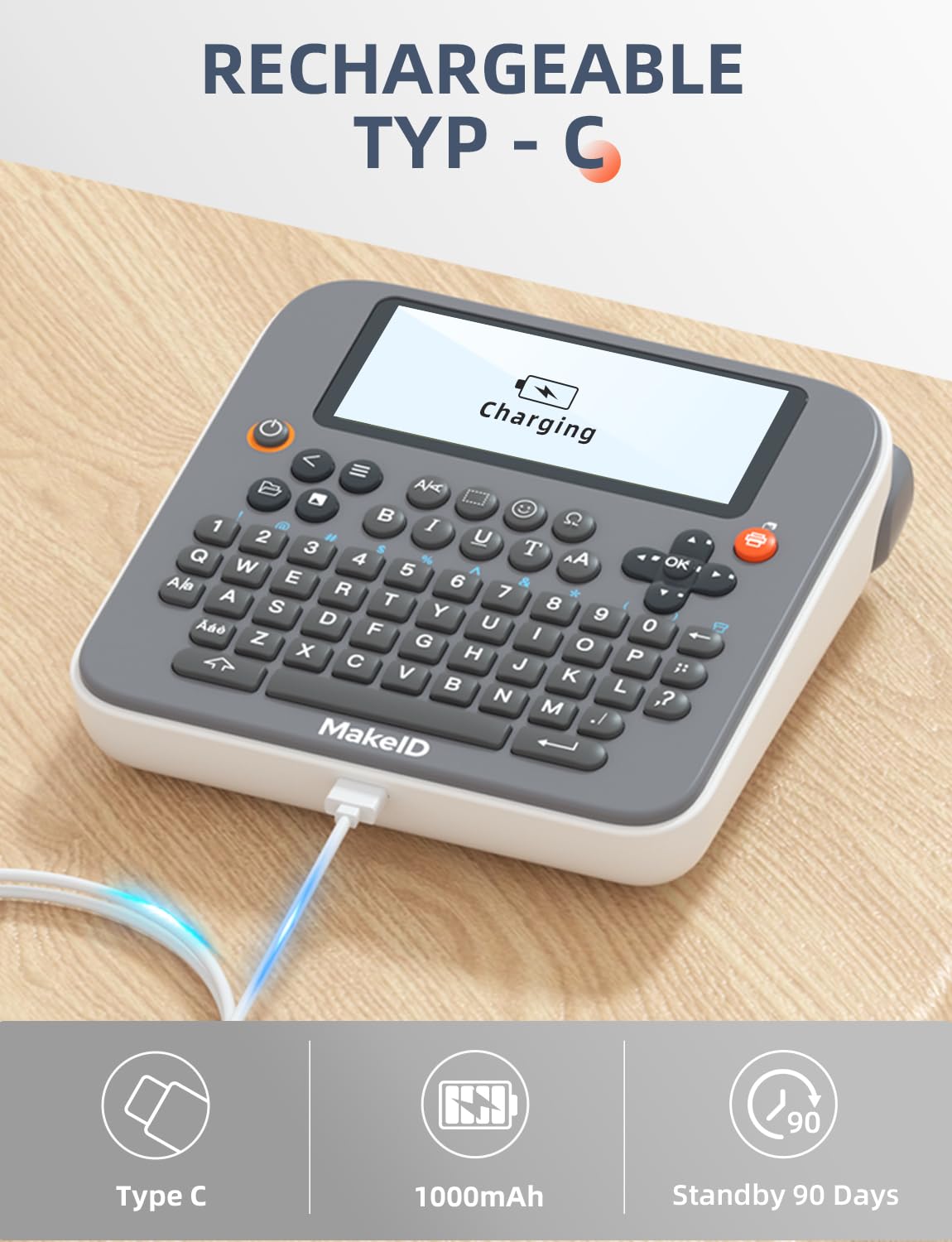 Snapklik.com : Makeid E1 Portable Label Maker - Bluetooth Compatible ...