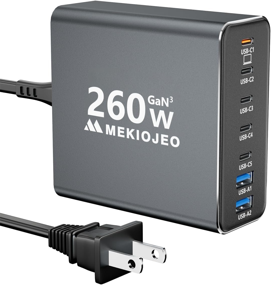 Amazon.com: 200W Multiple USB Charger Station, 7-Ports Aluminum Alloy ...