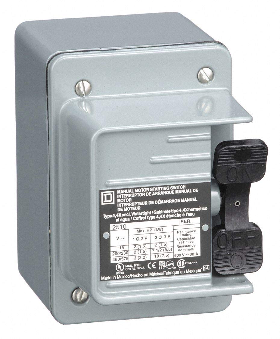 Square D Manual Motor Switch, 30 Amps AC, Toggle Operator: Amazon.com ...