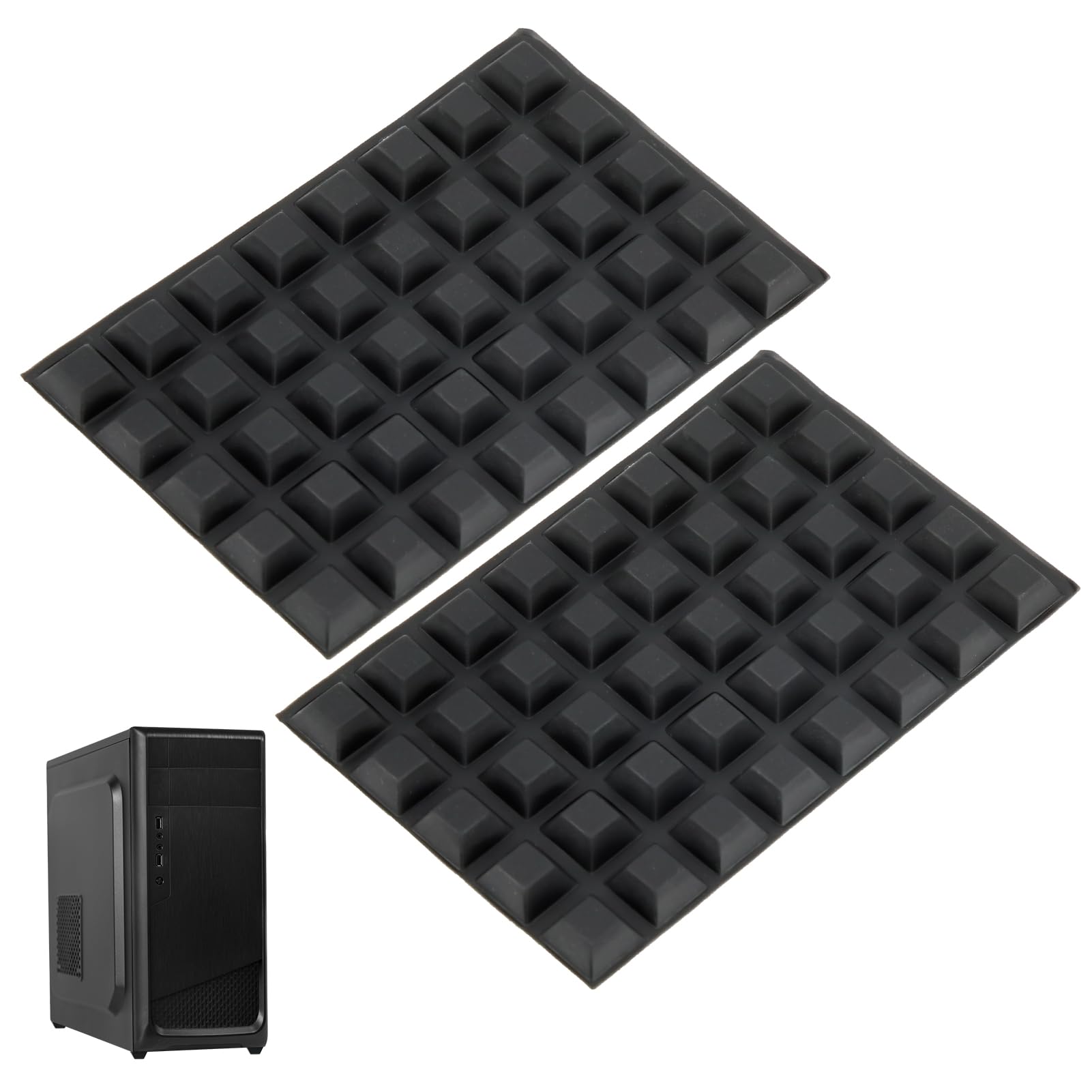 Black Rubber Feet for Electronics, 80PCS Self Adhesive Rubber Feet ...