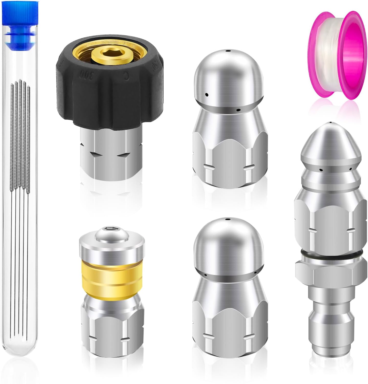 Amazon.com: SS304 Rotating Drain Blaster Cleaning Nozzle Sewer Cleaning ...