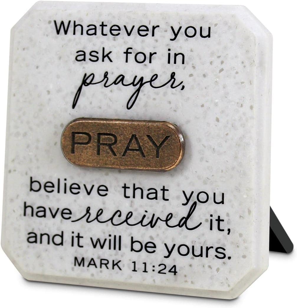 Amazon.com: Lighthouse Christian Products Ask In Prayer 3.75 Inch Stone ...