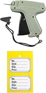 Tagging Gun + 5 Needles +1000 Yellow Double Perforated Tickets+ 40mm ...