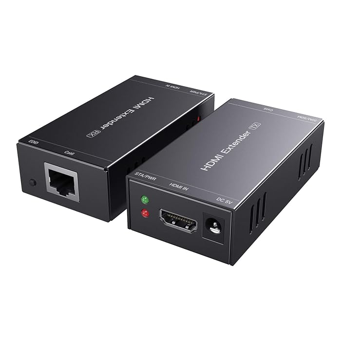 Buy HDMI Extender 1080p@60Hz, 3D, Over Single Cat5e/Cat6/Cat 7 Cable ...