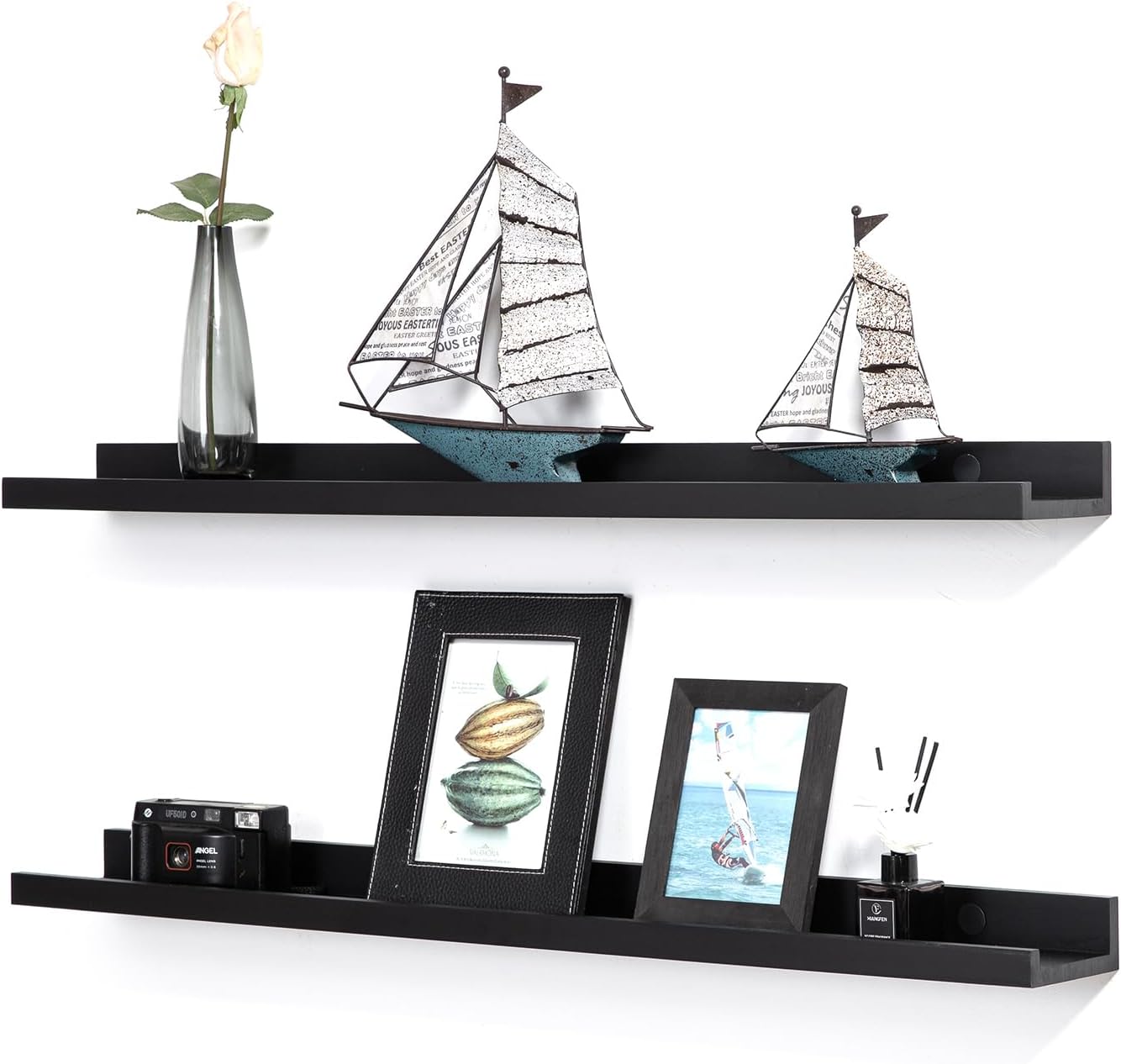Amazon.com: Acovy Floating Shelves for Wall, 36 inch Solid Wood Picture ...