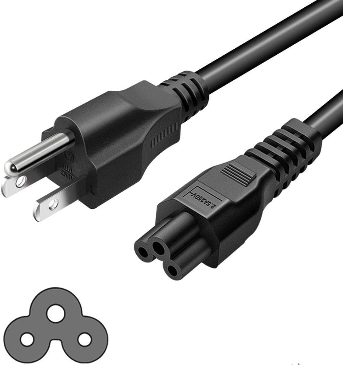 Amazon.com: 5 Ft 3 Prong AC Laptop Power Cord Cable for Dell IBM Hp ...