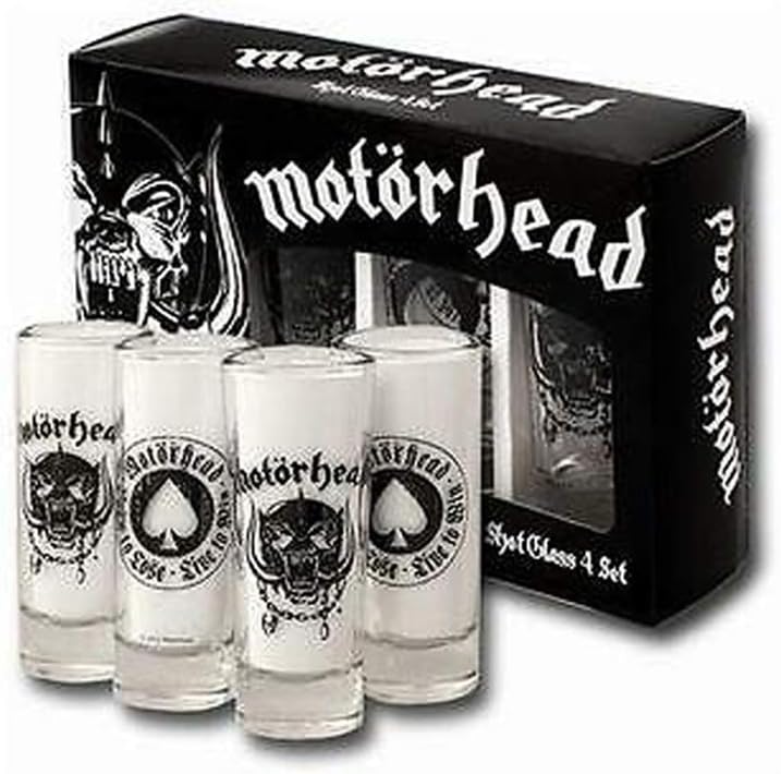 Nemesis Now B4122M8 Motorhead Shot Glass 7cm Black, Resin w/Stainless ...