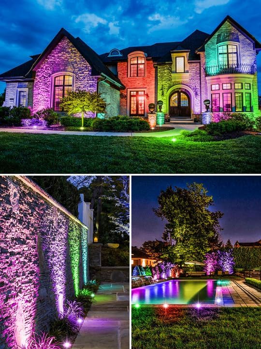 ZUCKEO Luces LED RGB de bajo voltaje para paisaje, luces LED que ...