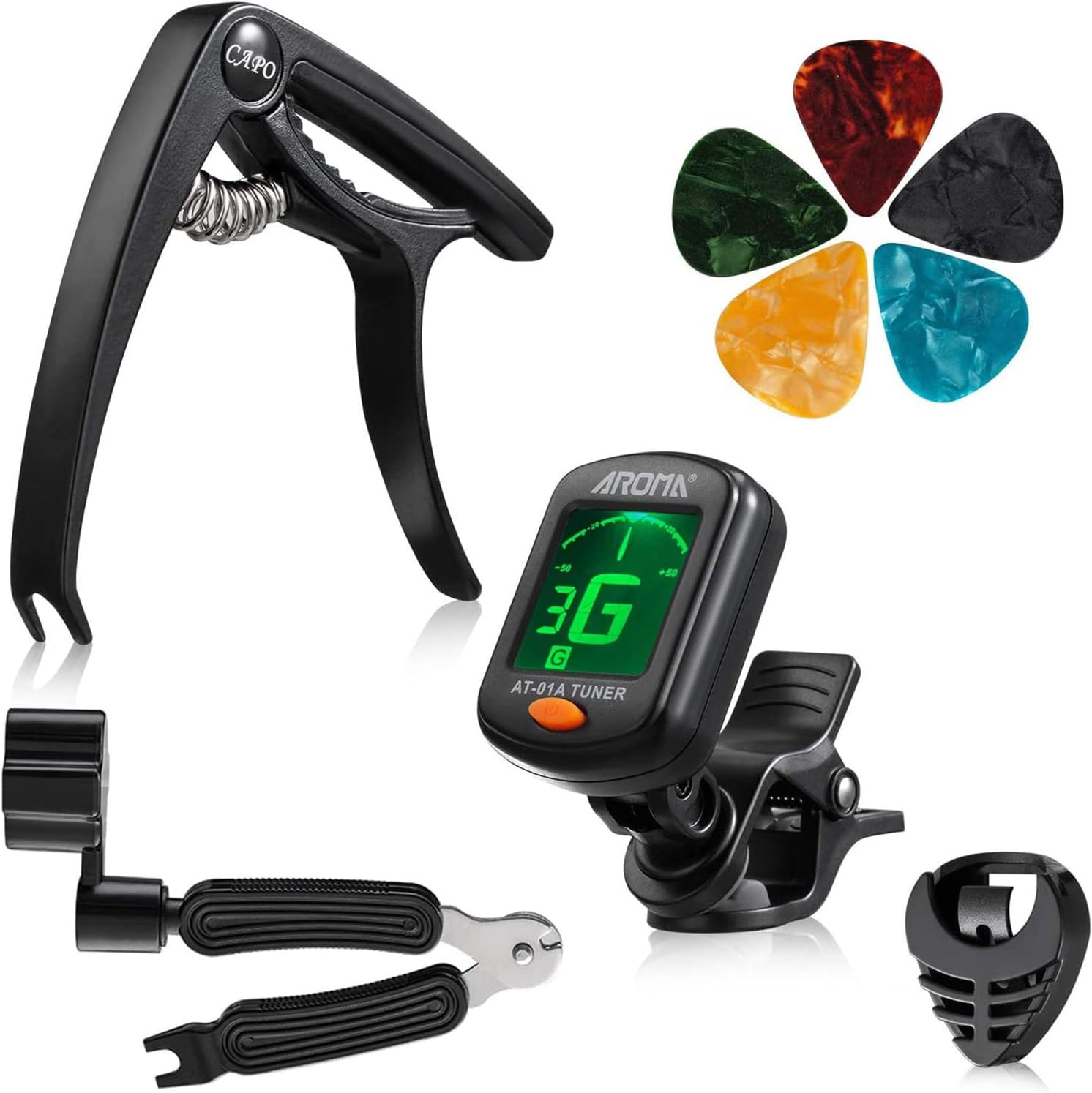 Amazon.com: Guitar Accessories Set 9 Pieces Guitar Tool Kit Including ...