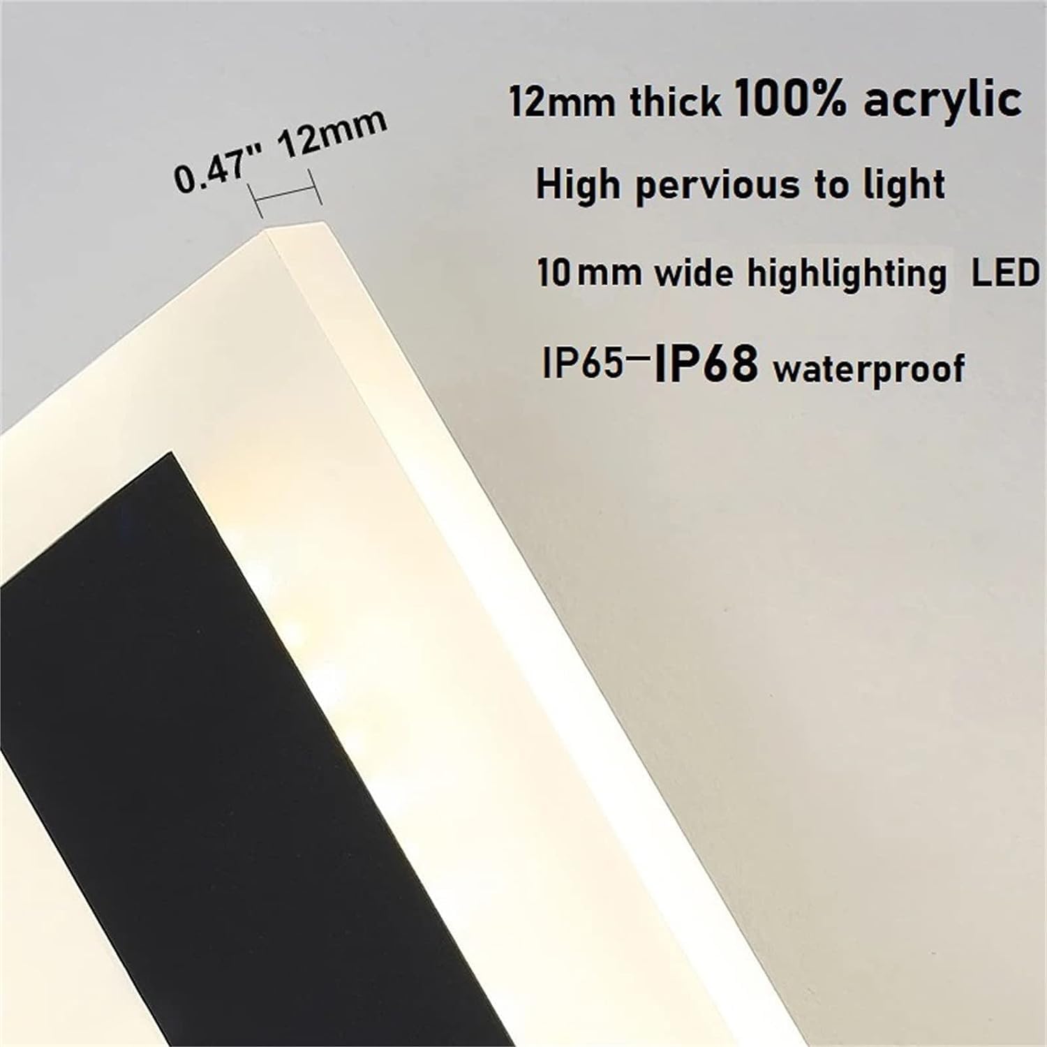 Exterior Linear Ceiling Mounted Light Fixtures Muzha 2 Packs LED