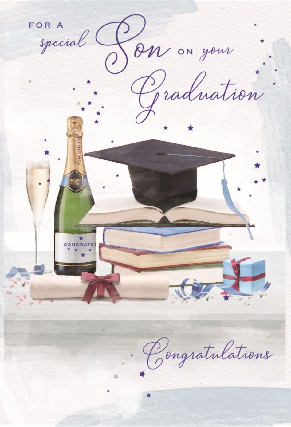 ICG Special Son Graduation Congratulations Card - Champagne, Mortar ...